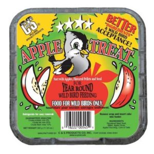 c&s products apple treat wild bird suet [set of 3]