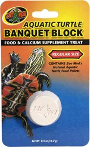 zoo med aquatic turtle banquet block [set of 2] size: regular - value pack (5.25" h x 3.25" w x 1.8" l)