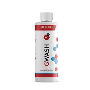 gtechniq - w1 gwash - big foam content, breaks bond between dirt film & paint; minimal surface abrasion; gloss retention; reduced scratching (1 liter)