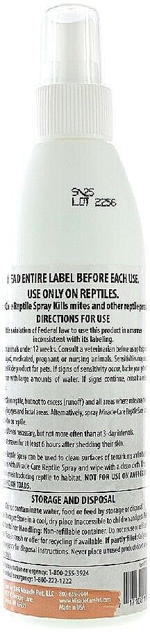 2) Natural Chemistry 11035 Reptile Lizard Spray Mite Parasite Relief - 8 oz Each