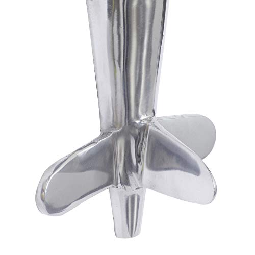 Deco 79 Aluminum 6 Hangers Wall Hook, 25" x 4" x 18", Silver