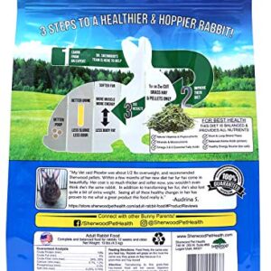 Sherwood Pet Health Adult Rabbit Food Alfalfa Timothy Hay-Based Blend 10 lbs, Grain and Soy-Free for Better Digestion