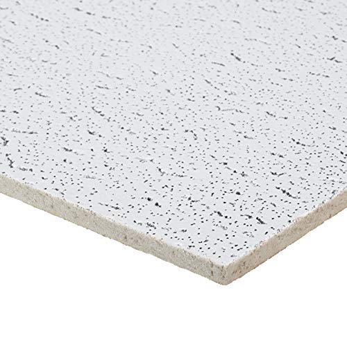 Armstrong Ceiling Tiles; 2x4 Ceiling Tiles - 12 pcs White Ceiling Tiles; Acoustic Ceilings for Suspended Ceiling Grid; FISSURED 755