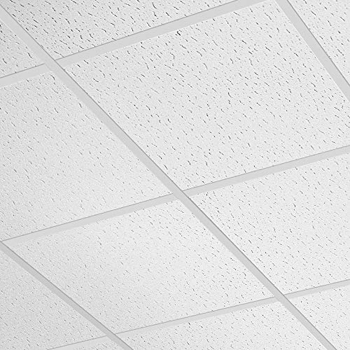 Armstrong Ceiling Tiles; 2x4 Ceiling Tiles - 12 pcs White Ceiling Tiles; Acoustic Ceilings for Suspended Ceiling Grid; FISSURED 755