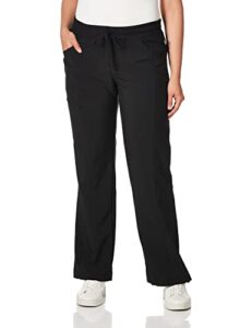 cherokee infinity women scrubs pant low rise straight leg drawstring 1123a, l, black