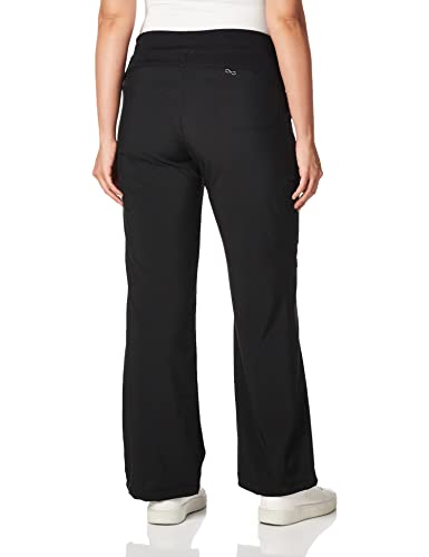 Cherokee Infinity Women Scrubs Pant Low Rise Straight Leg Drawstring 1123A, L, Black