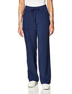 cherokee infinity women scrubs pant low rise straight leg drawstring 1123a, xl, navy