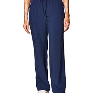 Cherokee Infinity Women Scrubs Pant Low Rise Straight Leg Drawstring 1123A, XL, Navy