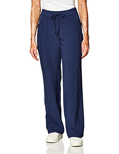 Cherokee Infinity Women Scrubs Pant Low Rise Straight Leg Drawstring 1123A, XL, Navy