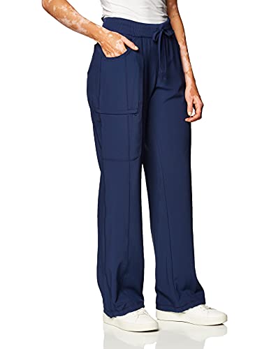 Cherokee Infinity Women Scrubs Pant Low Rise Straight Leg Drawstring 1123A, XL, Navy