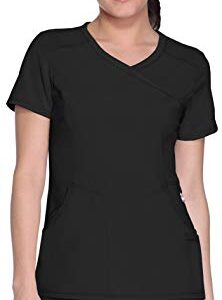 Cherokee Infinity Women Scrubs Top Mock Wrap 2625A, L, Black