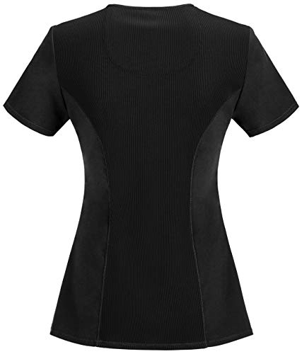 Cherokee Infinity Women Scrubs Top Mock Wrap 2625A, L, Black