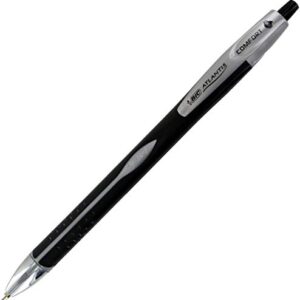 BIC VCGC11BK Atlantis Comfort Retractable Ballpoint Pen, Black Ink, 1.2mm, Medium, Dozen