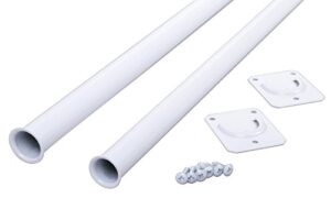 closet pro cd-0024-30/48wt heavy duty adjustable rod, 30 by 48-inch, white