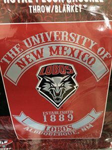 ncaa new mexico lobos 60x80 royal plush raschel blanket throw