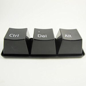 new 3 pcs keyboard coffee tea water cup ctrl del alt key mug with tray set