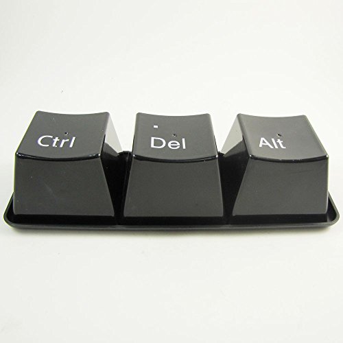 New 3 pcs Keyboard Coffee Tea Water Cup Ctrl Del Alt Key Mug with Tray Set