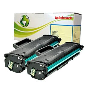 ink4work compatible toner cartridge replacement for samsung mlt-d111s (111s) to use with xpress m2022 m2020w 2070fw m2071 printer (2-pack)