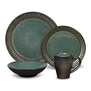 mikasa 5144804 ontario gourmet basics dinnerware, 16 piece, green