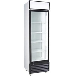 procool refrigeration glass door upright display beverage cooler, merchandiser refrigerator; 12.7 cubic ft.