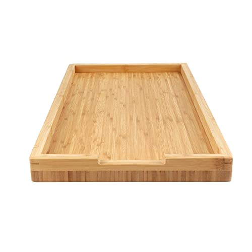 BambooMN Jenn Air Bamboo Range Burner Cover/Cutting Board, New Vertical Cut, Large (20.5"x12"x1.57")