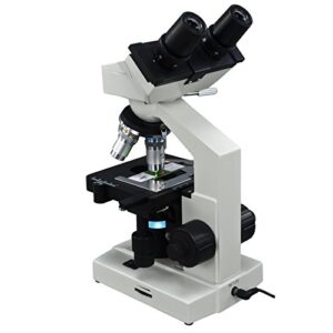 OMAX 40X-2500X Lab Binocular Compound LED Microscope with Double Layer Mechanical Stage and Digital Camera M82EZ-C02