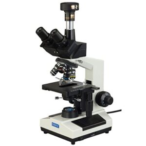 OMAX - Digital 40X-2500X Advanced Oil NA1.25 Darkfield Trinocular Compound LED Microscope + 5.0MP Camera with Measurement, Stitching, Extended Depth Software - M837ZL-A191BD-C50U