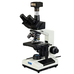 OMAX 40X-2500X Full Size Lab Digital Trinocular Compound LED Microscope with 14MP USB Camera and 3D Mechanical Stage - M837ZL-C140U