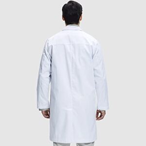 Dr. James Student Lab Coat, Classic Fit, 100% Cotton, White, 39 Inch Length (Large)