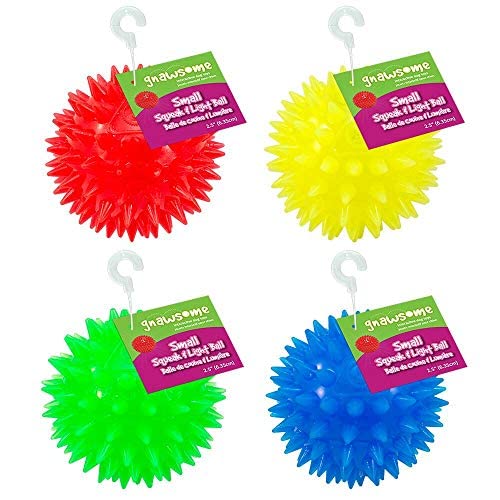 Gnawsome Squeak and Light Football,Multicolor,2.5",10010, 1 Count