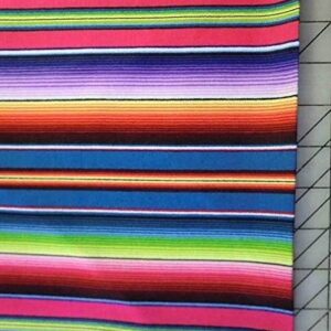 1 Yard Fiesta Stripe by Elizabeth's Studio 100% Cotton Quilt Fabric 263 Blue