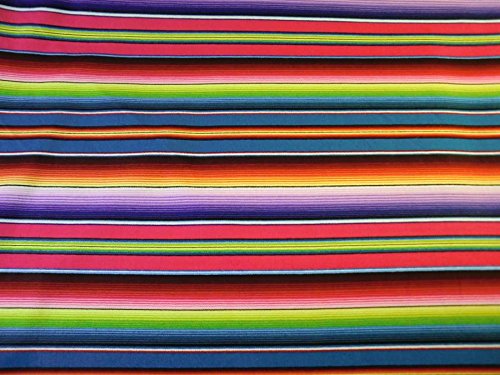 1 Yard Fiesta Stripe by Elizabeth's Studio 100% Cotton Quilt Fabric 263 Blue