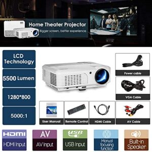 7500 Lumen Native 1080P Full HD Daytime Projector with Keystone Correction & Zoom, 200" Outdoor Movie Smart Projector Compatible with iOS/Android/TV Stick/PS5/DVD