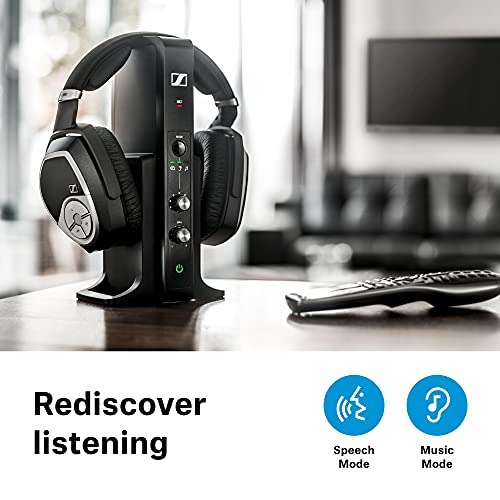 Sennheiser RS 195 RF Wireless Headphone Systems for TV Listening with Selectable Hearing Boost Preset