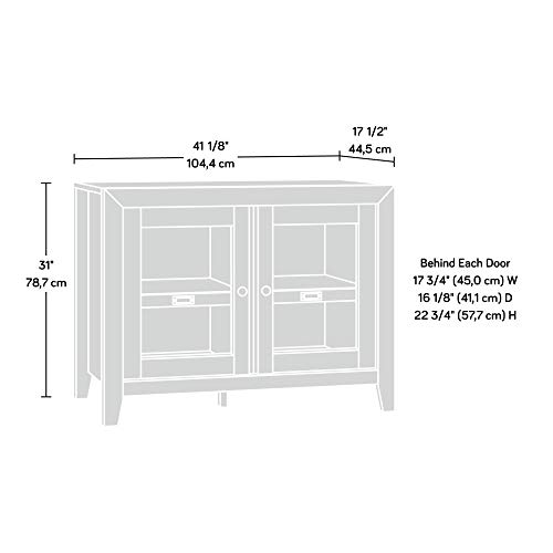 Sauder Dakota Pass Display Cabinet, Craftsman Oak finish