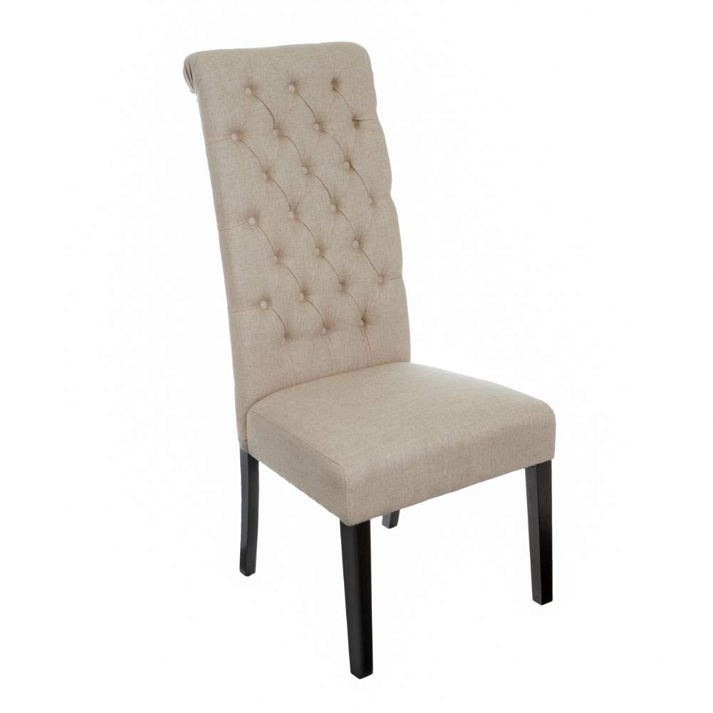 Christopher Knight Home CKH Tall Tufted Dining Chairs, 2-Pcs Set, Dark Beige