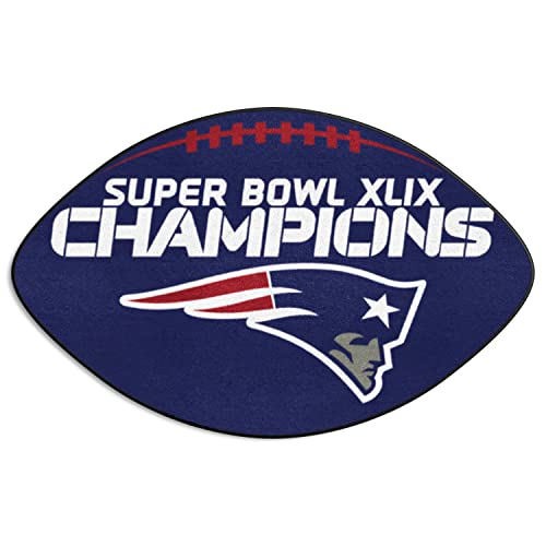 FANMATS 17684 New England Patriots Football Rug - 20.5in. x 32.5in. | Sports Fan Home Decor Rug and Tailgating Mat - Super Bowl XLIX Champions