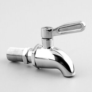 BTSKY™Stainless Steel Beverage Dispenser Replacement Spigot Fits 16mm（5/8 inch）Opening - No Lead Dispenser Replacement Faucet, Polished Finish