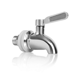 BTSKY™Stainless Steel Beverage Dispenser Replacement Spigot Fits 16mm（5/8 inch）Opening - No Lead Dispenser Replacement Faucet, Polished Finish