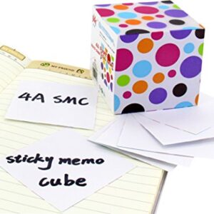 4A Sticky Memo Cube,2 1/2 Inches,Bubble Patterned Printed On The Four Sides,Self-Stick Notes Cube,About 500 Sheets/Cube,1 Cube/Pack,4A SMC 434