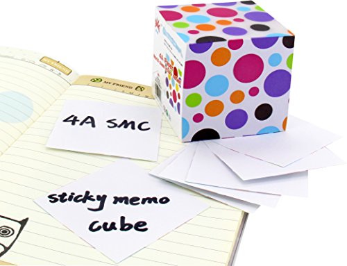 4A Sticky Memo Cube,2 1/2 Inches,Bubble Patterned Printed On The Four Sides,Self-Stick Notes Cube,About 500 Sheets/Cube,1 Cube/Pack,4A SMC 434