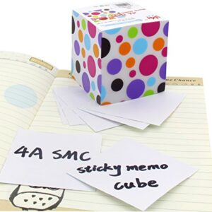 4A Sticky Memo Cube,2 1/2 Inches,Bubble Patterned Printed On The Four Sides,Self-Stick Notes Cube,About 500 Sheets/Cube,1 Cube/Pack,4A SMC 434