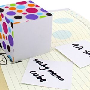 4A Sticky Memo Cube,2 1/2 Inches,Bubble Patterned Printed On The Four Sides,Self-Stick Notes Cube,About 500 Sheets/Cube,1 Cube/Pack,4A SMC 434