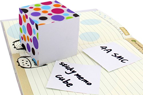 4A Sticky Memo Cube,2 1/2 Inches,Bubble Patterned Printed On The Four Sides,Self-Stick Notes Cube,About 500 Sheets/Cube,1 Cube/Pack,4A SMC 434