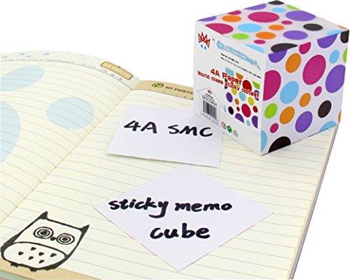 4A Sticky Memo Cube,2 1/2 Inches,Bubble Patterned Printed On The Four Sides,Self-Stick Notes Cube,About 500 Sheets/Cube,1 Cube/Pack,4A SMC 434