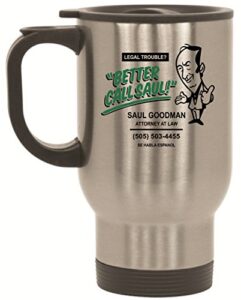 beegeetees call saul goodman bad lawyer travel mug 14 oz stainless steel