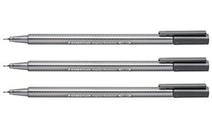 staedtler triplus fineliner pens gray color 3 pcs./pack