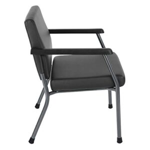 Office Star Bariatric Big and Tall Medical Office Chair with Oversized 29 Inch Wide Seat and Sturdy Metal Frame with Back Reinforcement, 500 Pound Limit, Dillon Black Faux Leather Fabric