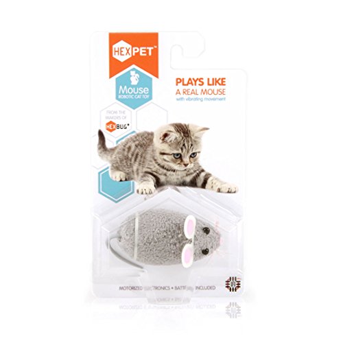 HEXBUG Mouse Robotic Cat Toy (GREY) for all breed sizes