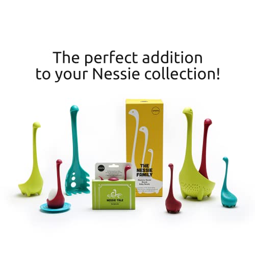 OTOTO Nessie Ladle Spoon - Turquoise Cooking Ladle - Cooking Gifts - Use for Serving Soup, Stew, Gravy & Chili - High Heat Resistant Loch Ness Stand Up Soup Ladle